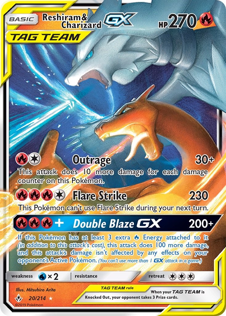 Reshiram & Charizard GX [SM10 - 20/214] – The Clever Kobold